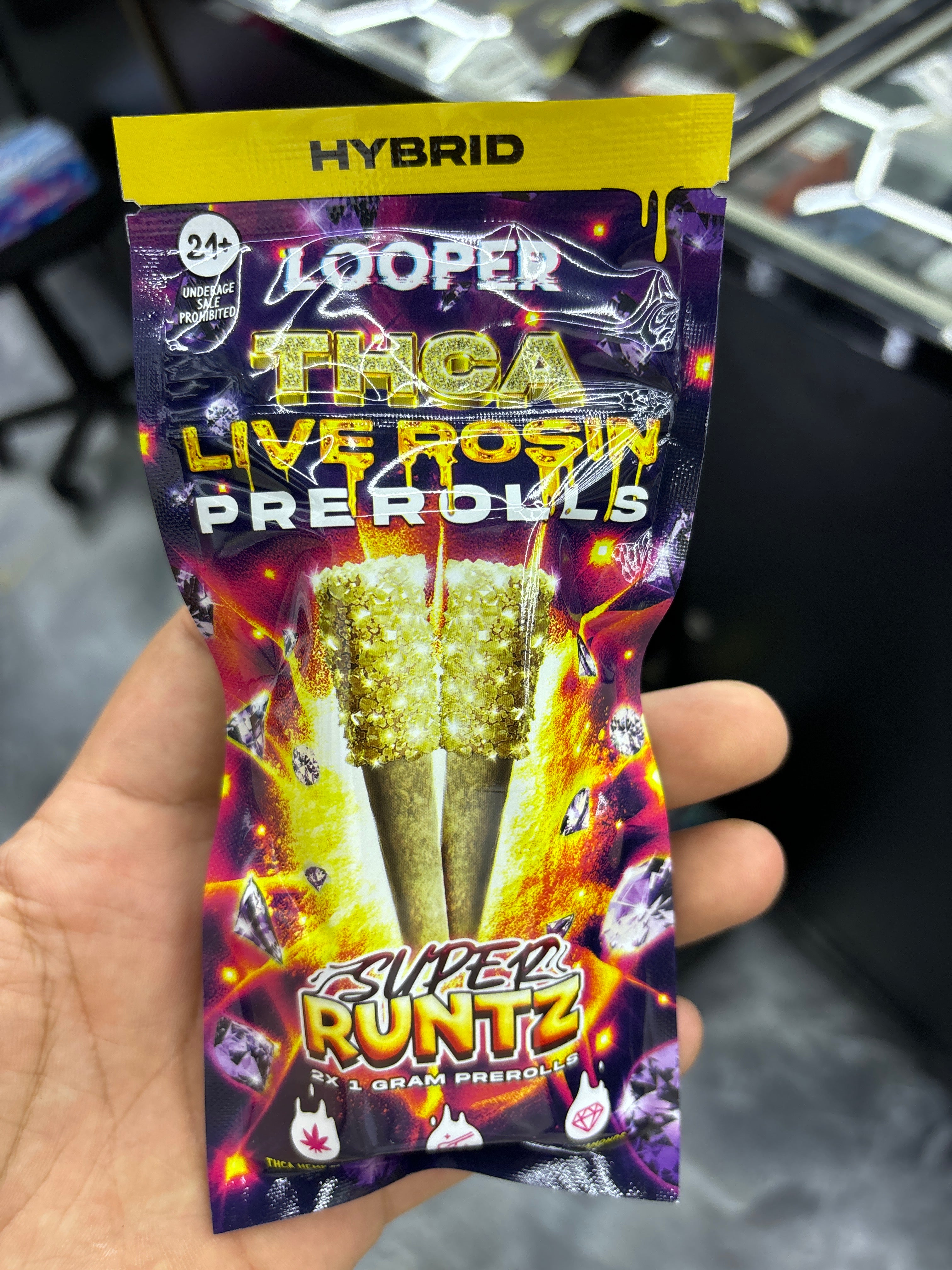 Looper thca live rosin prerolls super runtz hybrid – Exotic smokes
