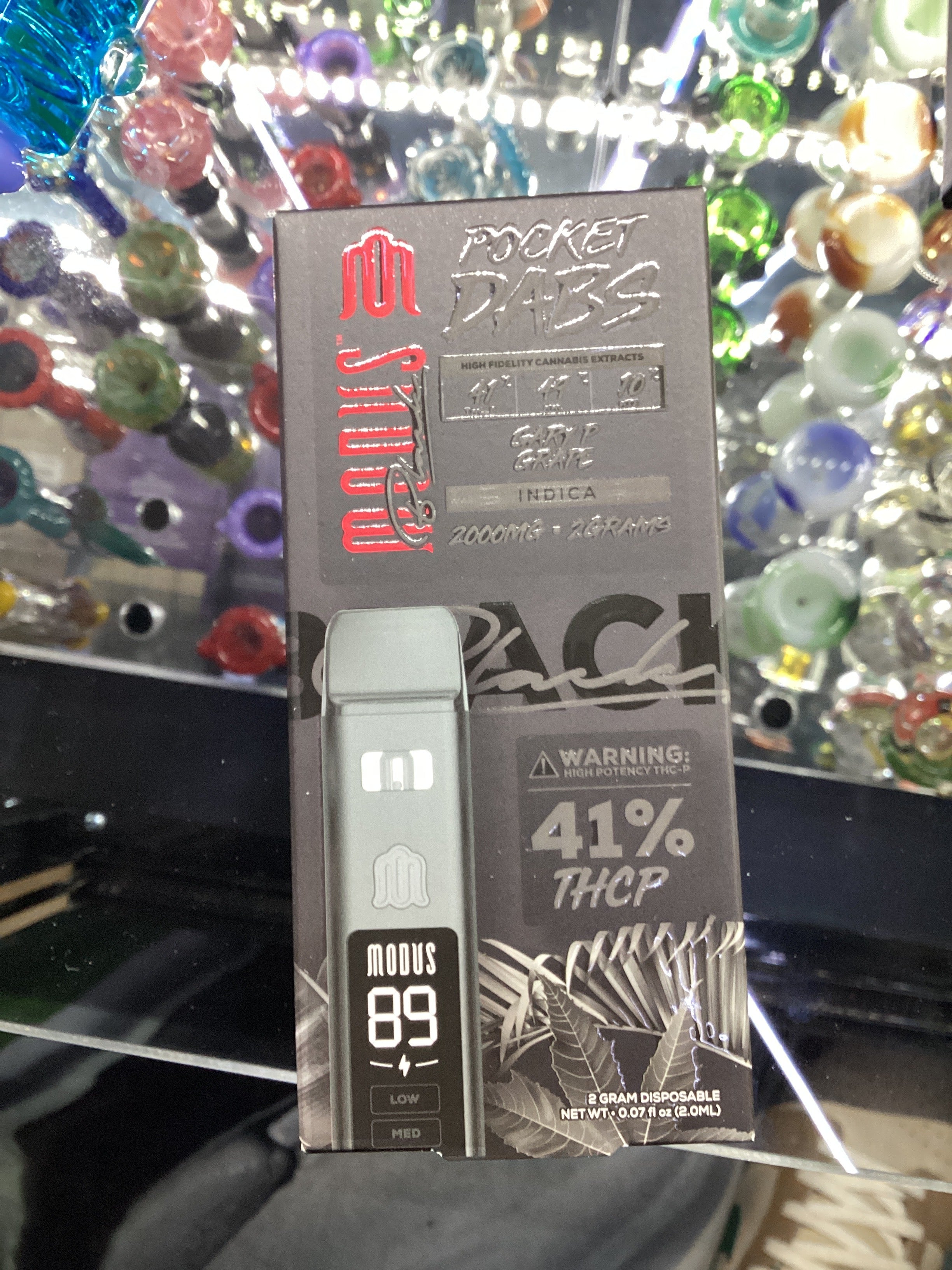 Modus black pocket dabs 2g disposable Gary p grape indica – Exotic smokes