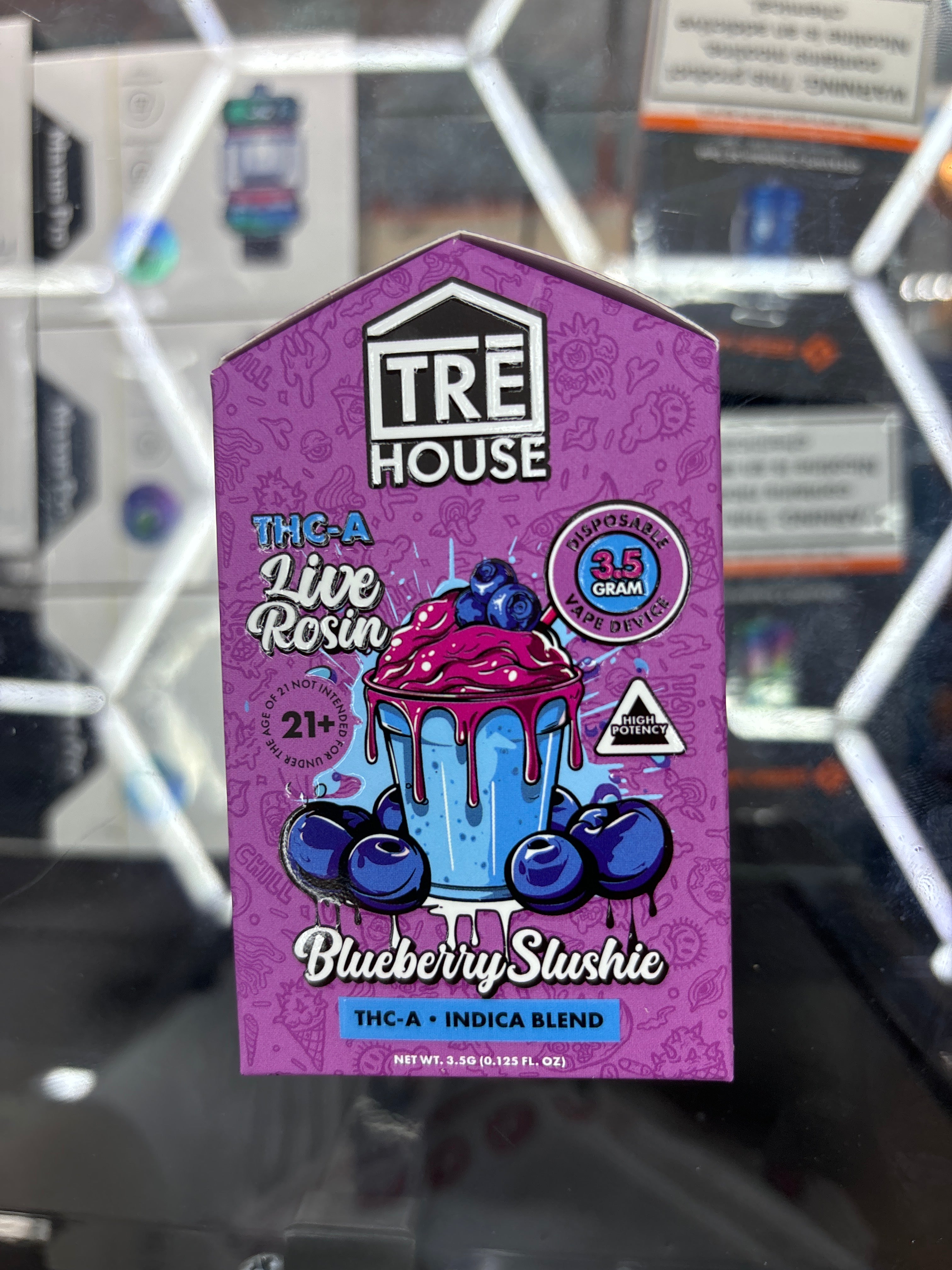Tre house THCA live rosin blueberry slushie indica – Exotic smokes